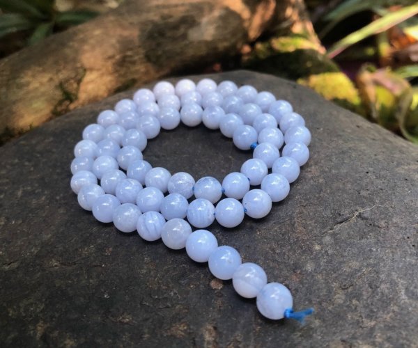 Blue Lace Agate (A Grade) Gemstone Round Beads - 6mm [strand] - My Beads