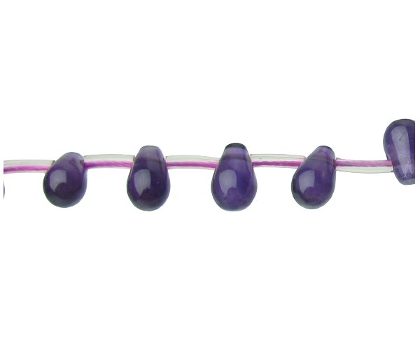 Amethyst Small Top-drilled Drop Gemstone Beads - 7mm [strand] - My Beads