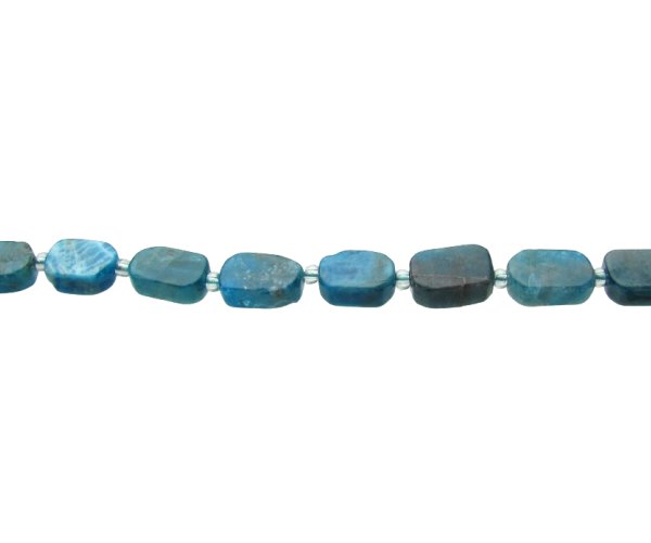 Apatite Irregular Rectangle Gemstone Beads – 12mm [MINI strand] - My Beads