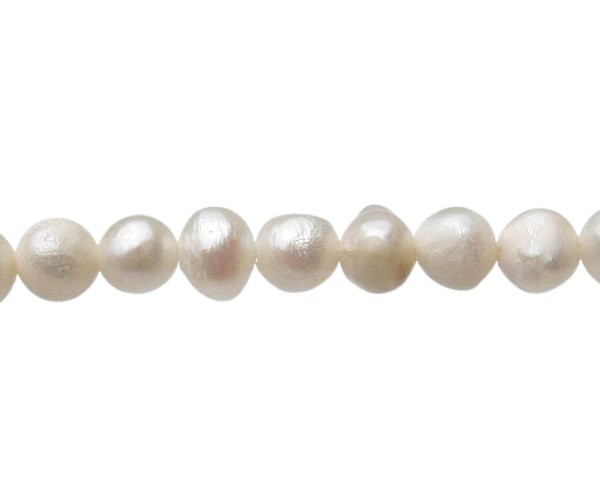 White Small Potato Freshwater Pearls - 4mm [strand] - My Beads